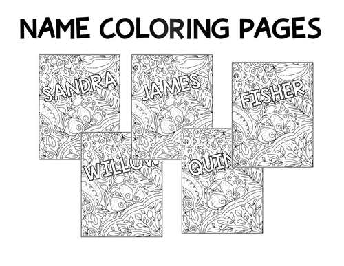 Printable Personalized Name Coloring Worksheets, Custom Name Coloring Pages