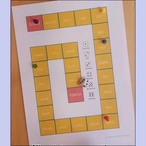 Board Game- Verb Tenses - Teenagers- ESL -EFL Teenagers | TPT