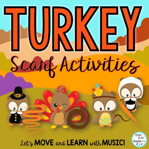November Turkey Scarf Activities Video with Music for PE, Music ...