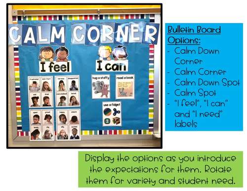 Calming Corner | Social Emotional Posters for Feelings Choices ...