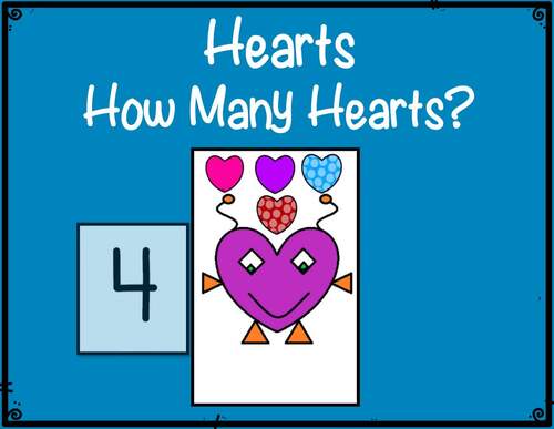 Hearts Counting Games: How Many Hearts? Numerals & Number Words | TPT