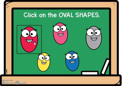 Oval Shapes Boom Cards™ Distance Learning Math by Creating 4 ESL
