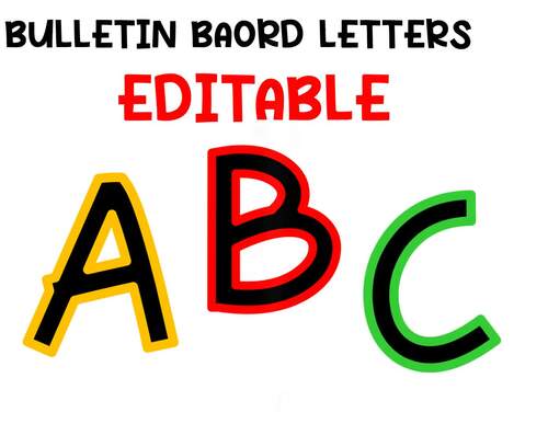 Printable Bright Bulletin Board Large Alphabet Letters,Colorful ...