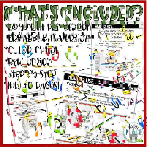 Christmas Light Name Tags Editable Coloring Pages by Kate's Place