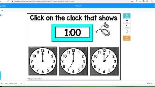 Telling Time to the Hour Set #2 - Boom Cards™ - Digital Activity