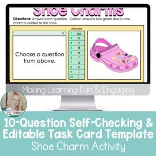 Editable Self-Checking Task Card Template - Digital Resource Vol. 5