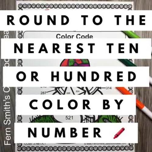 Round to the Nearest Ten or Hundred Color By Number | TPT