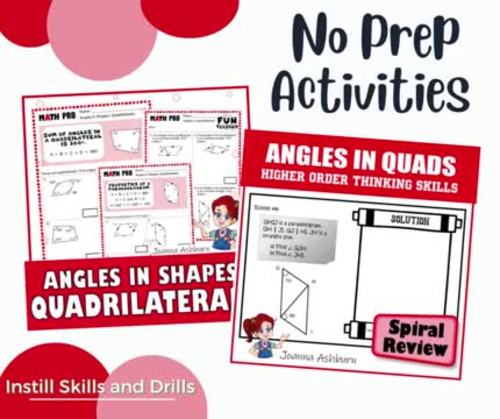 Missing Angles of Quadrilaterals Guided Practice, Review & Video Link ...