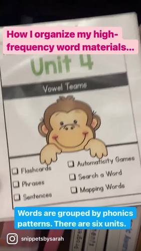 SoR High Frequency Sight Words: Unit 5 Bossy R and Other Vowel Teams