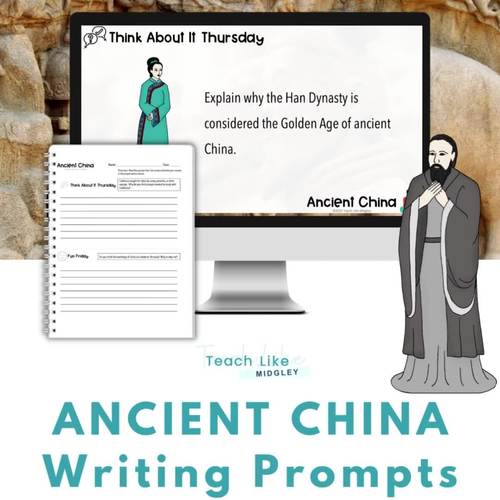 Ancient China: Bell Ringer Writing Prompts by Teach Like Midgley