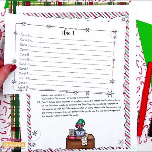 Christmas Escape Room | Print or Digital for Distance Learning by Ashleigh