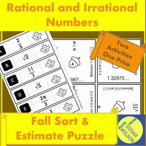 Fall Rational and Irrational Numbers Activity-Sort & Irrational ...