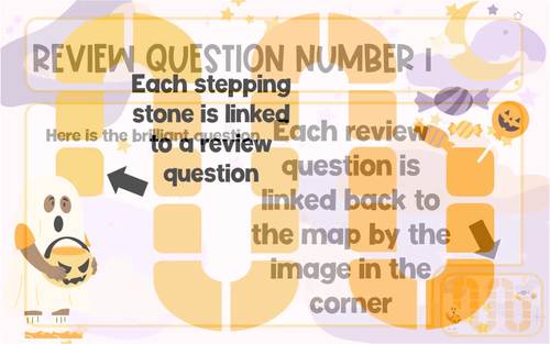 Halloween Game | Powerpoint & Google Slides™ | Review or Trivia Board Game
