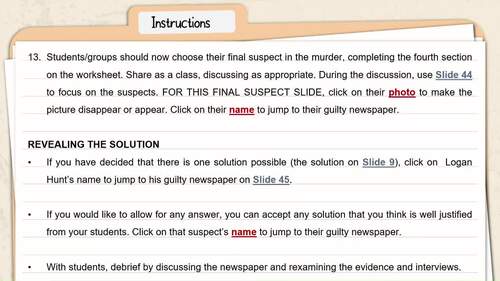 MURDER MYSTERY 2 - Debate Reading Inference Team Building Online Distance