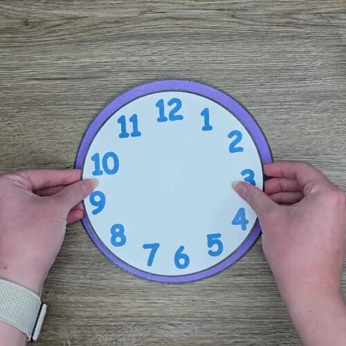 Purple Clock Craft Template by Mollers Makes It | TPT
