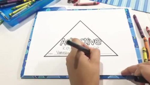 Adjective Key Experience Montessori Grammar Symbol Extension Color and ...