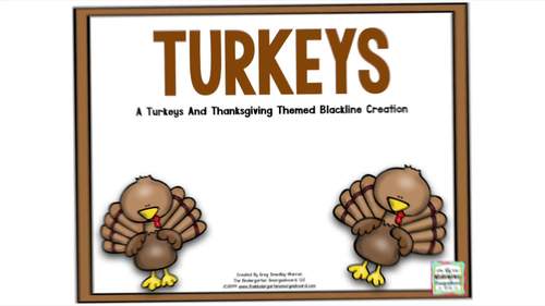 Turkeys Black & White Thanksgiving Math, ELA, & Phonics Centers for ...