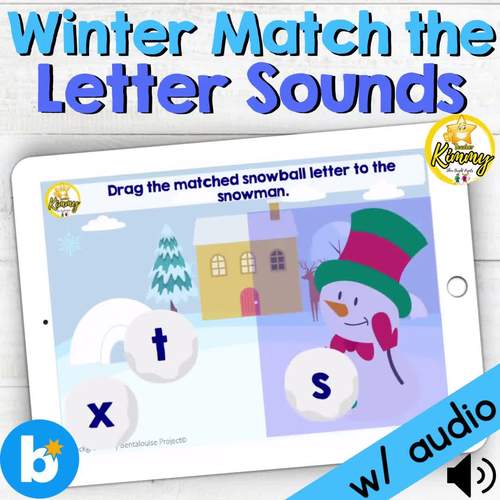 Winter Match the Letter Sounds Auditory Processing Boom Cards by ...