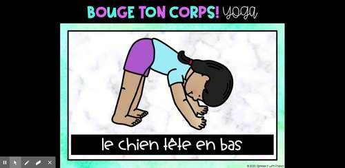 Bouge ton corps! Digital French Yoga Brain Break by Sprinkle it with French
