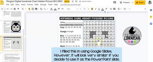 Digital Penguin Hundreds Chart Hidden Mystery Picture Activity for ...