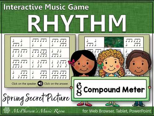 Interactive Rhythm Game Compound Meter {Spring Reveal the Secret Picture}
