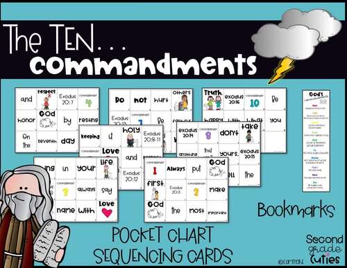 Ten Commandments Activities | Bible lessons by Second Grade Cuties