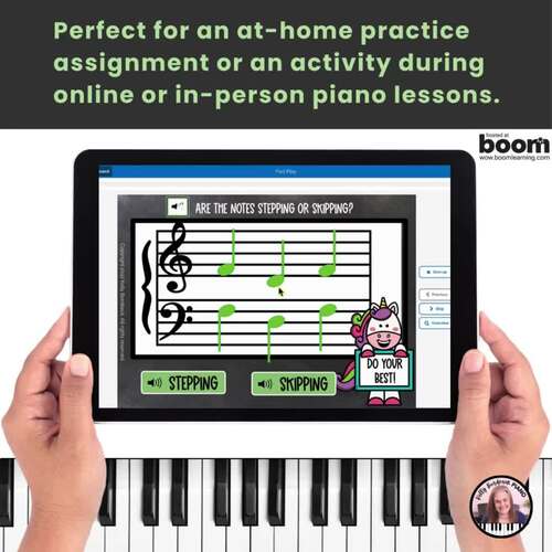 Stepping and Skipping Notes on the Grand Staff BOOM™ Cards with C ...