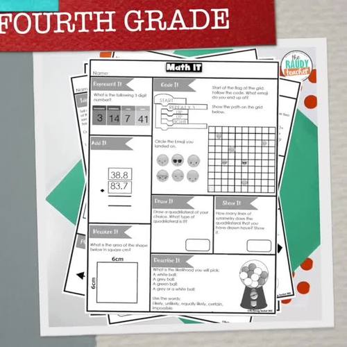 Ontario Daily Math Worksheets - Spiral Math All Strands - Grade 3 & 4 ...