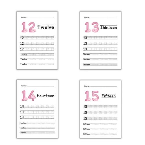 Alphabet Numbers tracing worksheets, 0-20 Printable Number Tracing, Pre-K