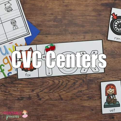 CVC Centers Kindergarten | 15 CVC Activities Included by The Printable ...
