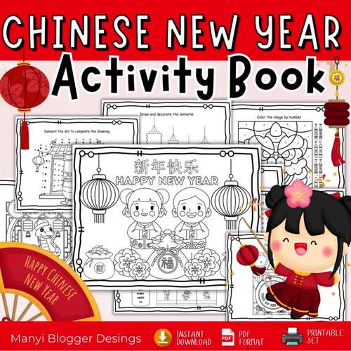 Chinese New Year Early Rinisher Activities Packet-Lunar New Year Worksheets