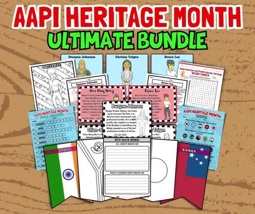 Asian Pacific American Heritage Month Bundle: Coloring Pages, Games ...