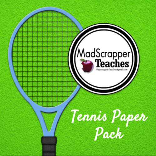 Digital Paper Backgrounds Tennis Digital Sports Paper and Clip Art
