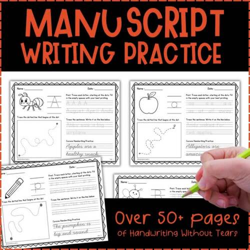 Manuscript Writing Practice | Handwriting Without Tears Style Worksheets