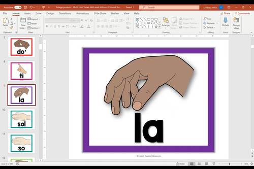 Solfege Hand Sign Posters - Rainbow Color Borders by Lindsay Jervis