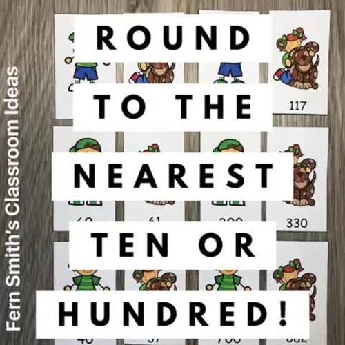 Round to the Nearest Ten or Hundred Center Game by Fern Smith's ...