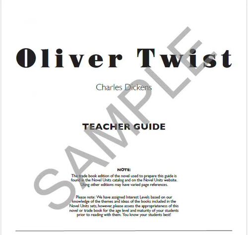 Oliver Twist Novel Units® Teacher Guide Novel Study | TPT