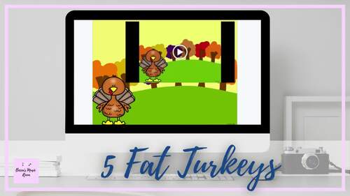 5 Fat Turkeys Thanksgiving singing game, Orff, + printables for half note