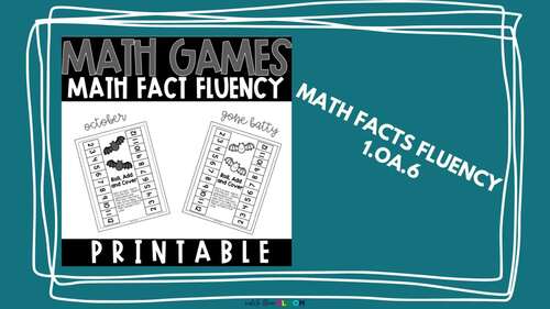 Easy Math Fact Fluency Game Bat Activity by Watch Them Bloom | TPT