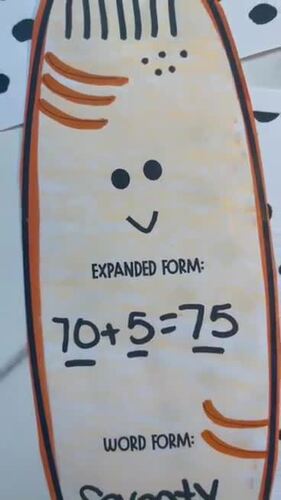 Healthy Food Carrot Math Place Value Craft by The Teaching Diva Corner