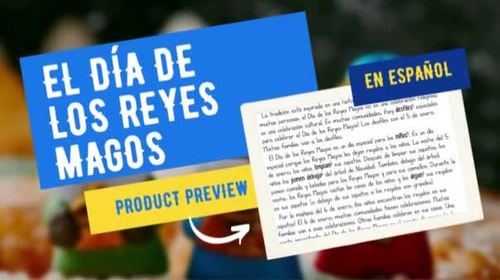 El Día de los Reyes Magos simple reading and glyph | TPT
