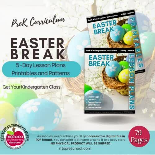 Easter Break 5-Day Lesson + Activities Preschool Pre-K Kindergarten