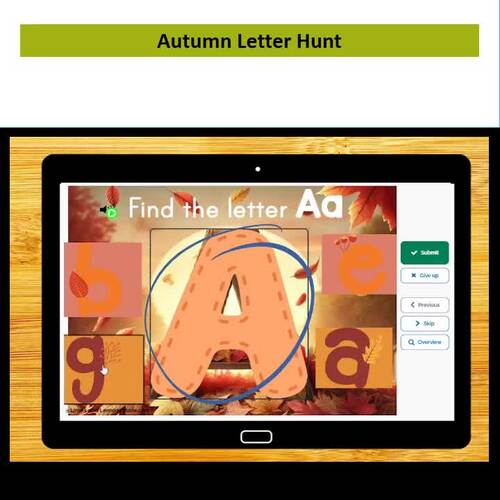 Fall Letter Hunt BOOM CARDS™ Fall Digital Activity by Limes and Lemons
