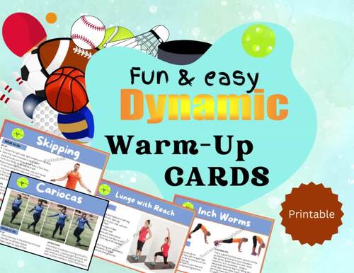 Fun & Easy Dynamic Warm-Up Cards by Successful Pickleball | TPT