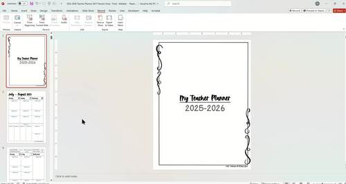 Teacher Planner 2025-2026, K-6, Whole Year, Editable Printable/Digital