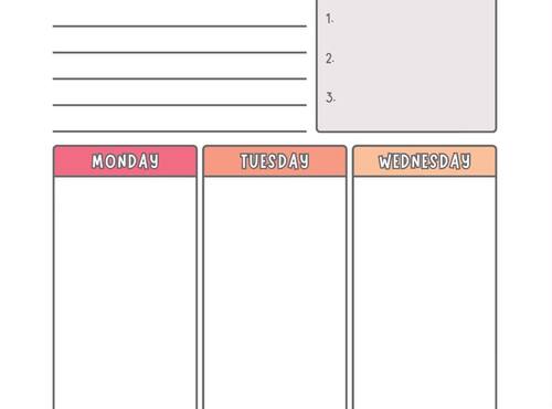 WEEKLY Planner, Teacher Planner, Weekly Planning, 2 Page Planner
