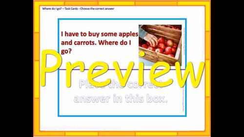 Where do I go?–Task Slides -Fill the Box – with real Images. POWERPOINT