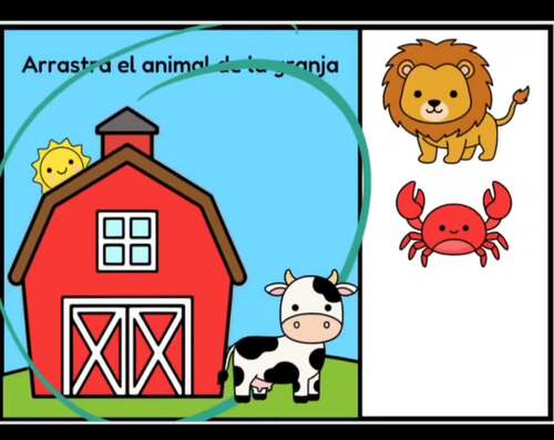 Farm Animals Boom Cards™ | Spanish | Drag & Drop | Animales de la ...