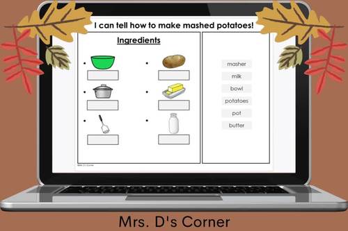 How to Make Mashed Potatoes Digital Activity | Distance Learning