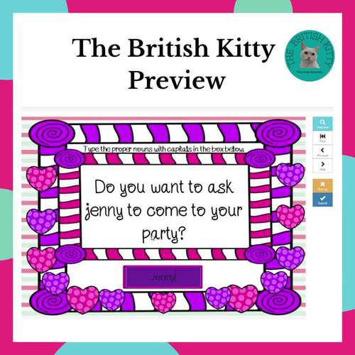 Valentine's Day Common and Proper Nouns Grammar Boom Cards™ | TPT